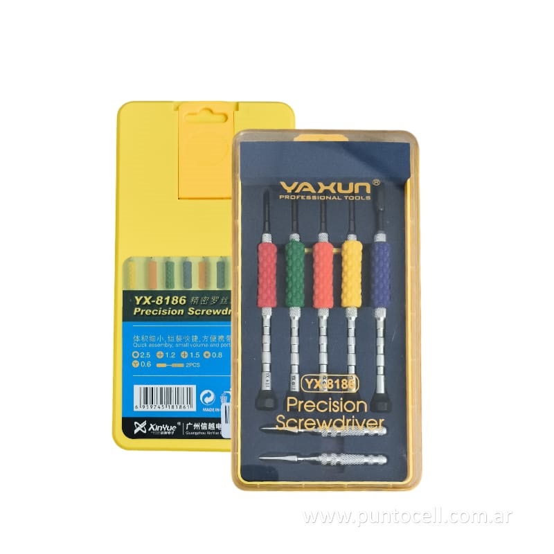 SET DESTORNILLADORES YAXUN YX-8186 7 en 1 | PuntoCell Mayorista